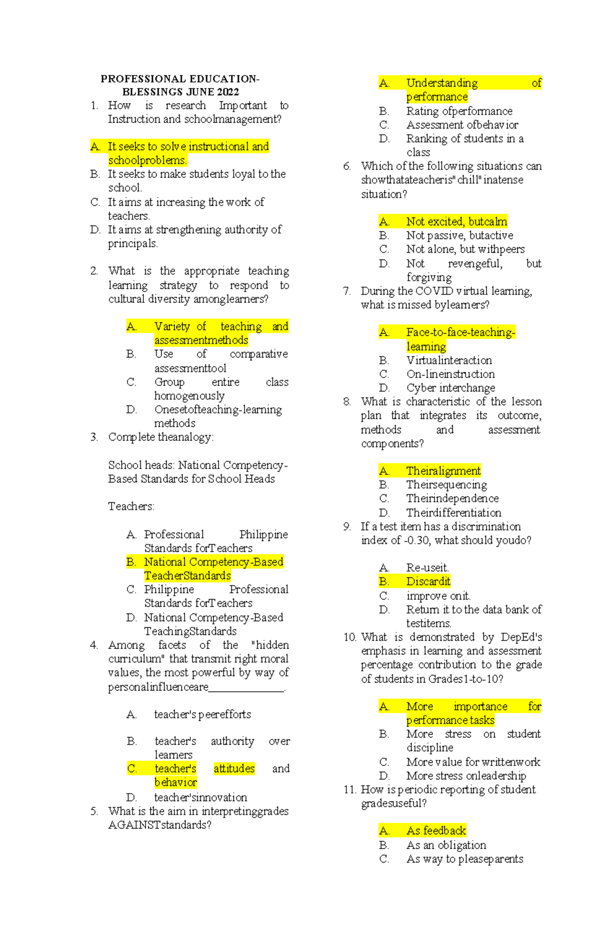 Let Reviewer General Education 2023 Professional Education