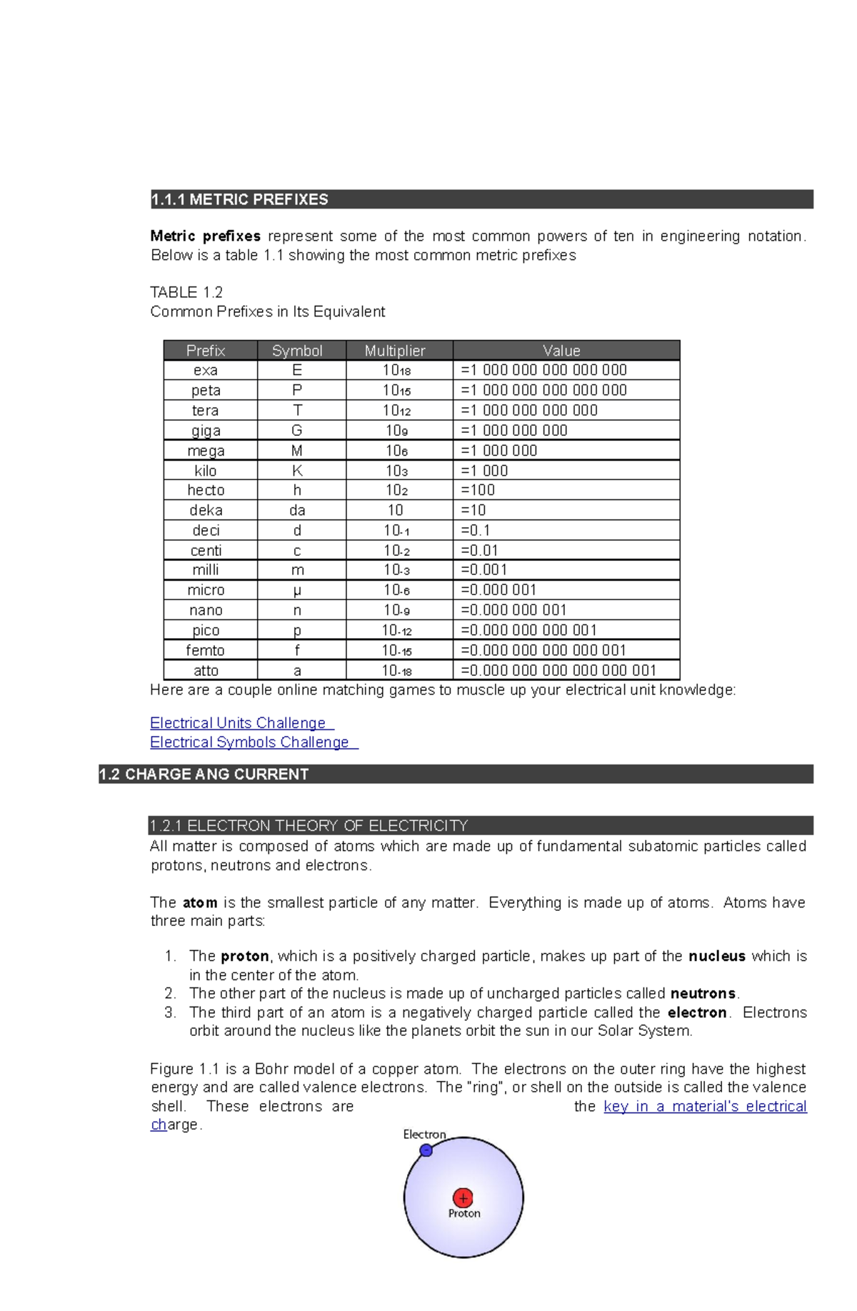 Introduction to Circuits - 1.1 METRIC PREFIXES Metric prefixes ...
