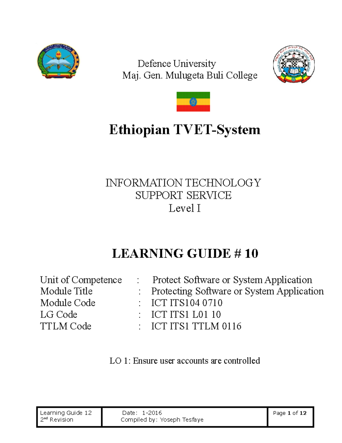 LO 1 Information sheet - sdsdsdsd - Defence University Maj. Gen ...