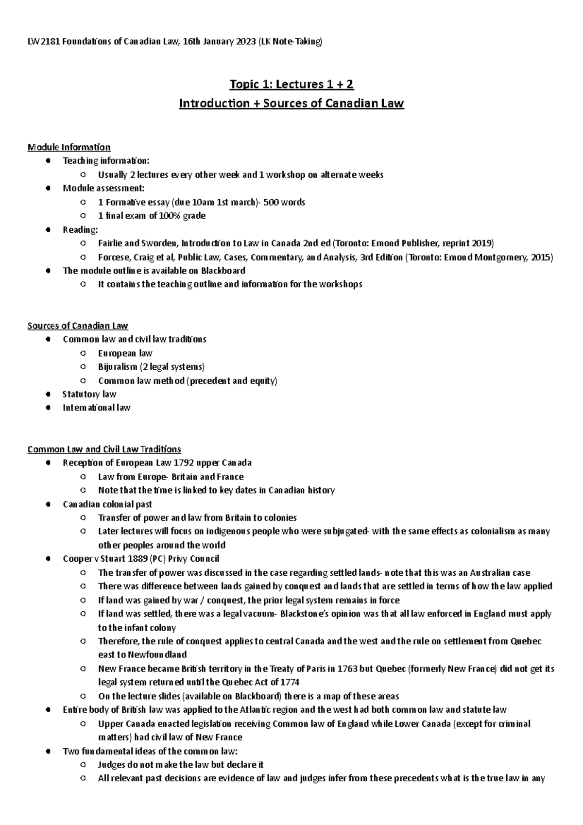 FCL Topic 1 Lecture 1 - rcedjdcs - Topic 1: Lectures 1 + 2 Introduction ...