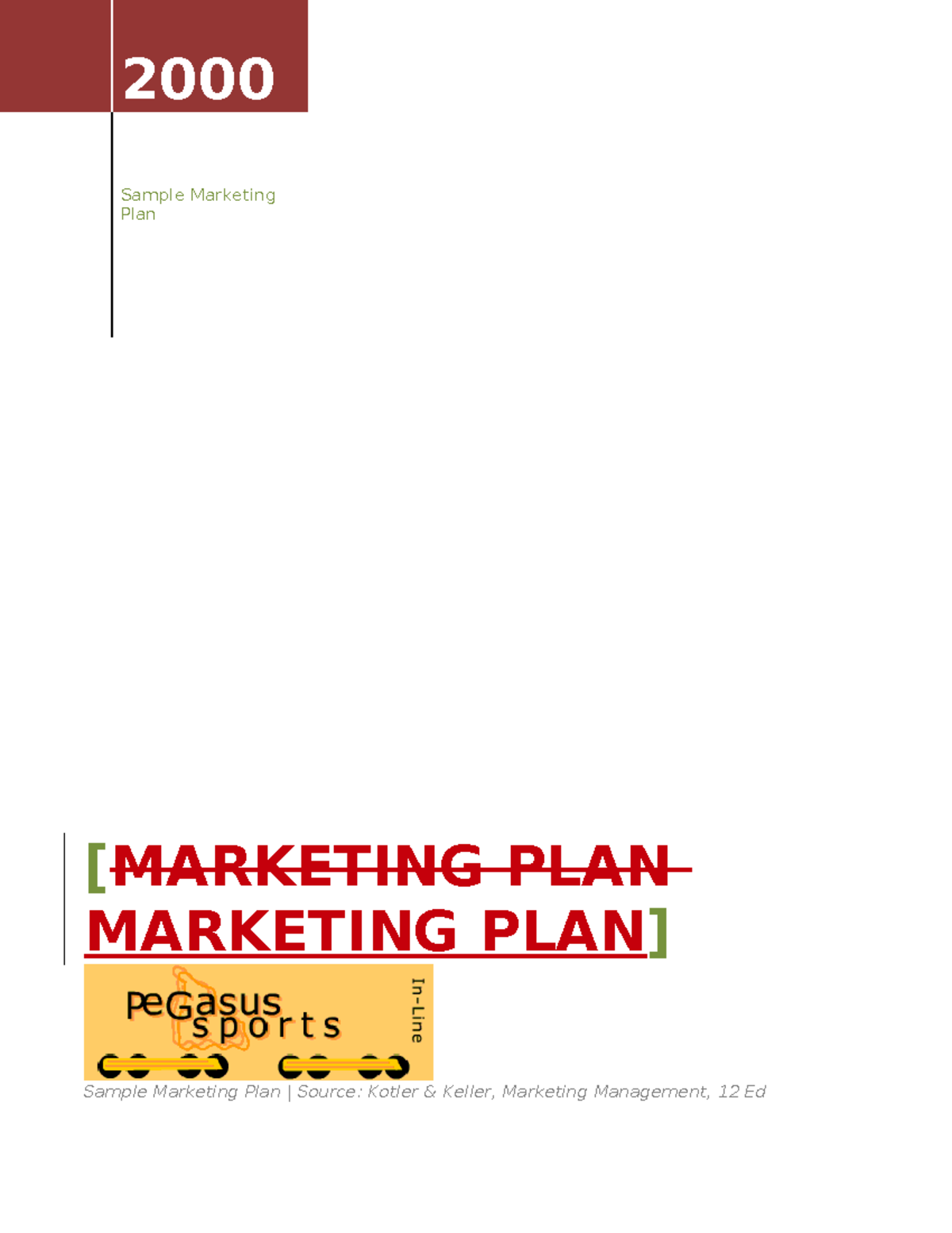 Sample-marketing-plan 02 - 2000 Sample Marketing Plan [MARKETING PLAN ...