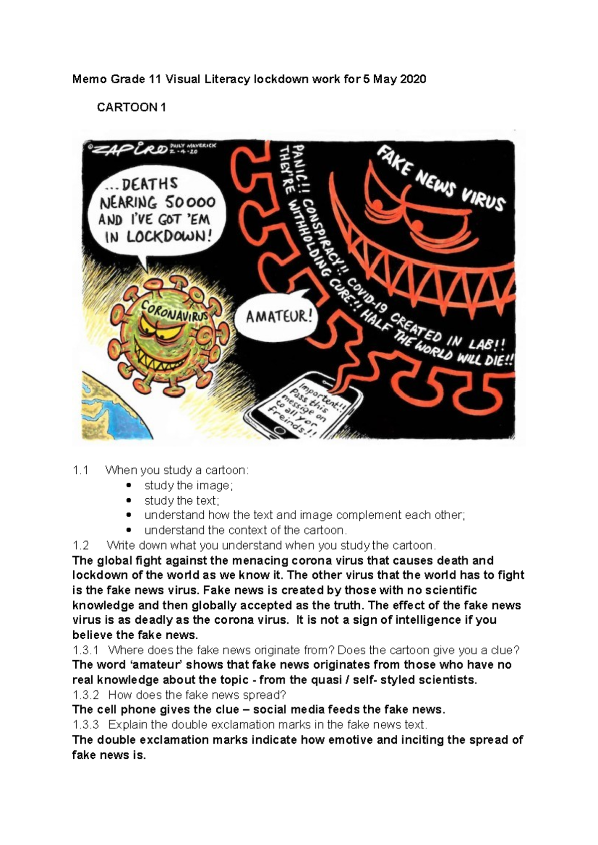 Memo grade 11 and 12 visual literacy - Memo Grade 11 Visual Literacy ...