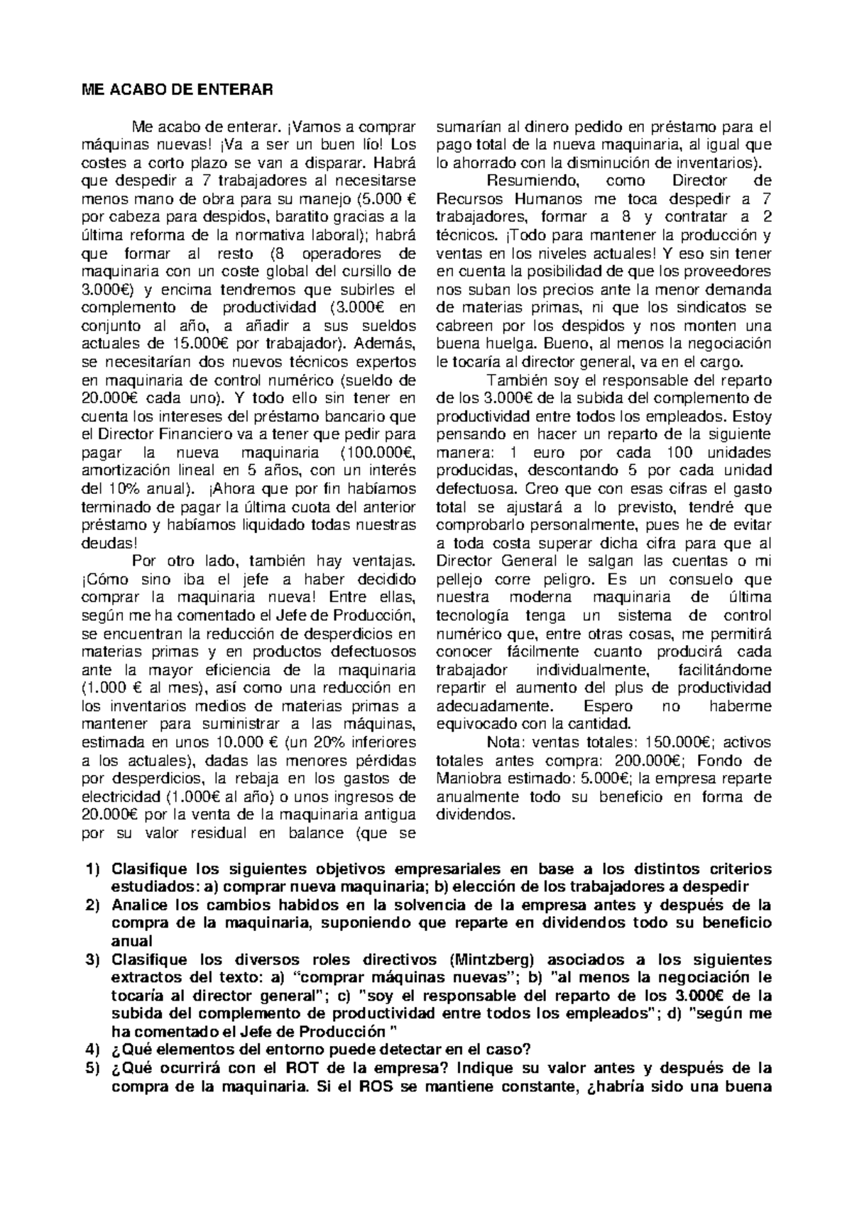 Me acabo de enterar - 1 de fico - ME ACABO DE ENTERAR Me acabo de ...