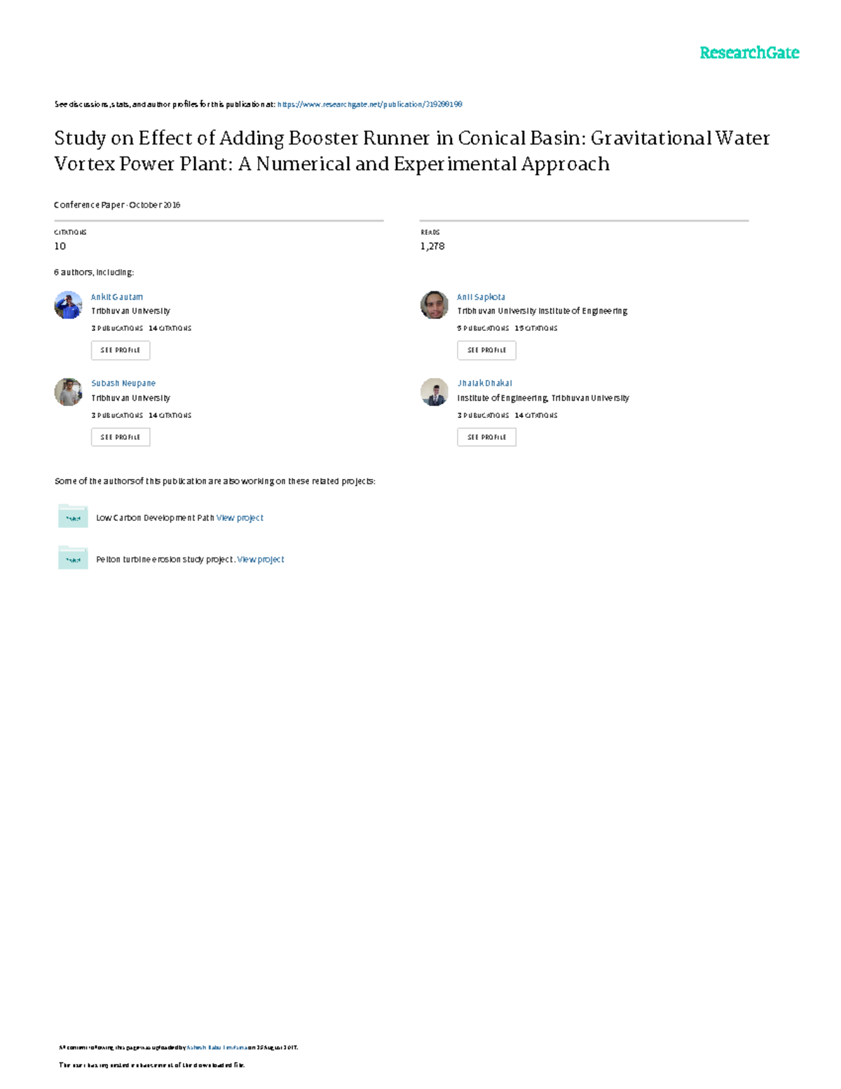 Study on the effect of adding booster runner - See discussions, stats ...