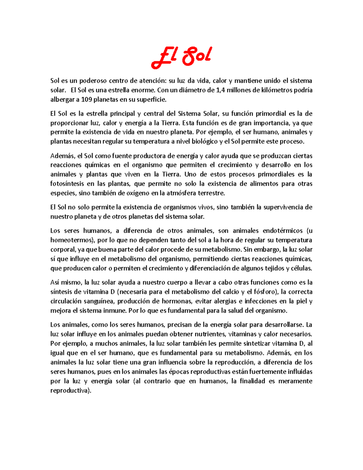 El Sol - Descripción general del sol y datos importantes del sol - El ...