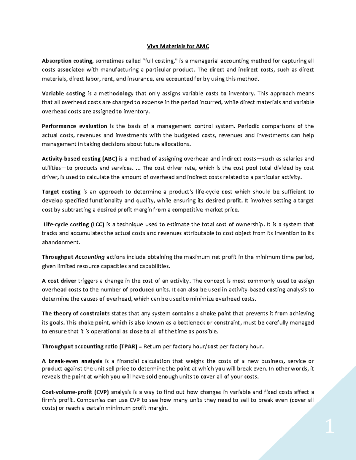 AMC VIVA - Sample question and answer for viva. - Viva Materials for ...