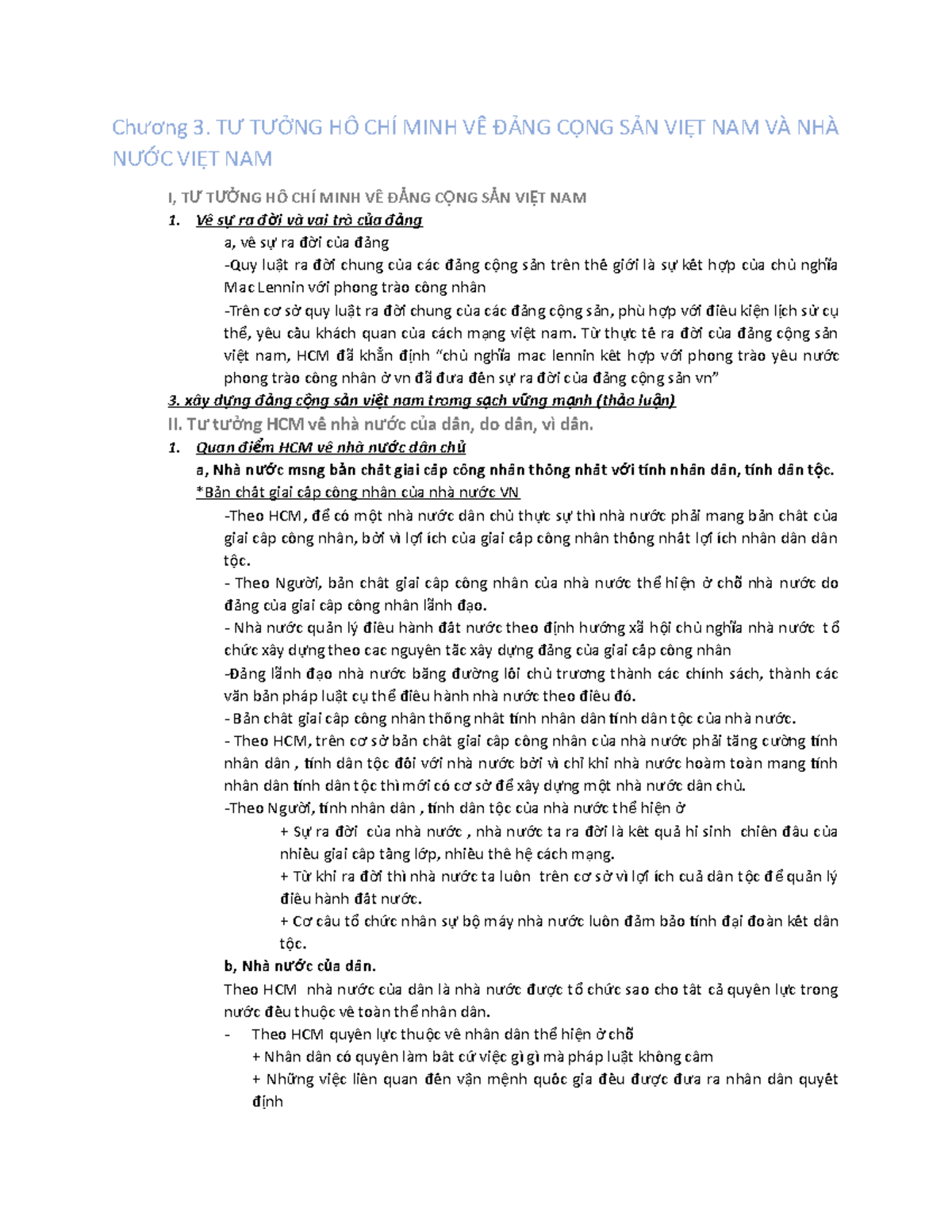 Chương 3 - àdgfg - Ch ương 3. T Ư T ƯỞNG HỒỒ CHÍ MINH VỀỒ Đ NG C Ả ỘNG S N VI T NAM VÀ NHÀ Ả Ệ N ...