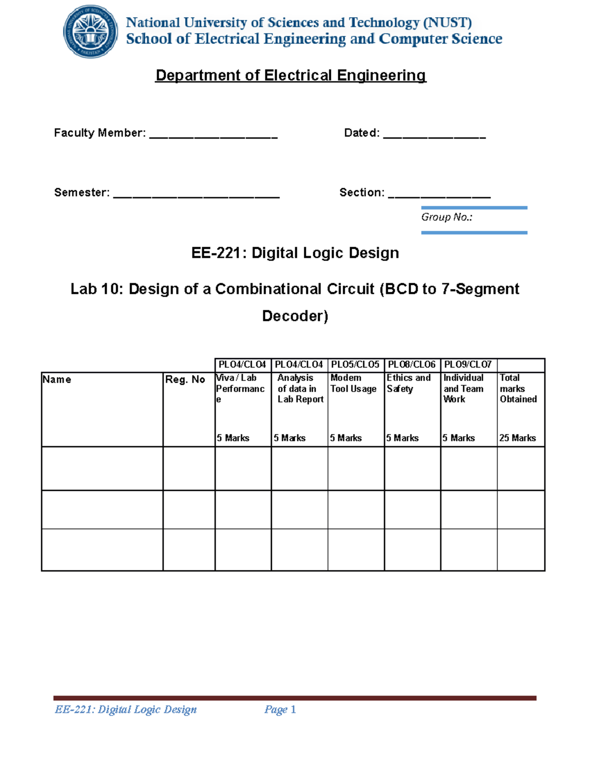 Lab 10 Tasks DLD - fsgbf - Department of Electrical Engineering Faculty Member ...