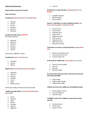 BELL Ringer NOTE 2 - summary of all anatomy - LAB 1 DIRECTIONAL TERMS ...