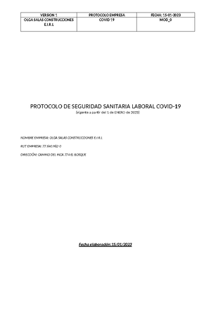 Informe Levantamiento Diseñar LTDA - } INFORME DE LEVANTAMIENTO PREVENTIVO INICIAL DISEÑAR LTDA ...