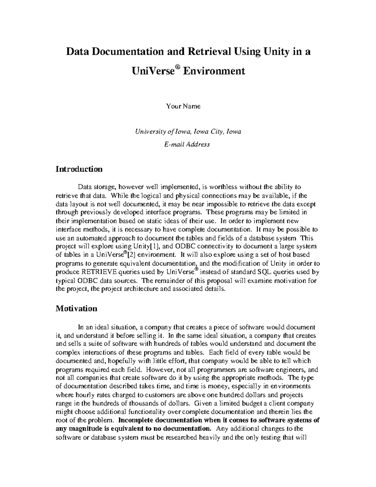 Sample Proposal - Vvvvvvvc - Data Documentation and Retrieval Using ...