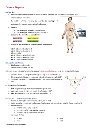 ECG 3 - Eixo cardíaco - Eixo O vetor a de todos os vetores que ...
