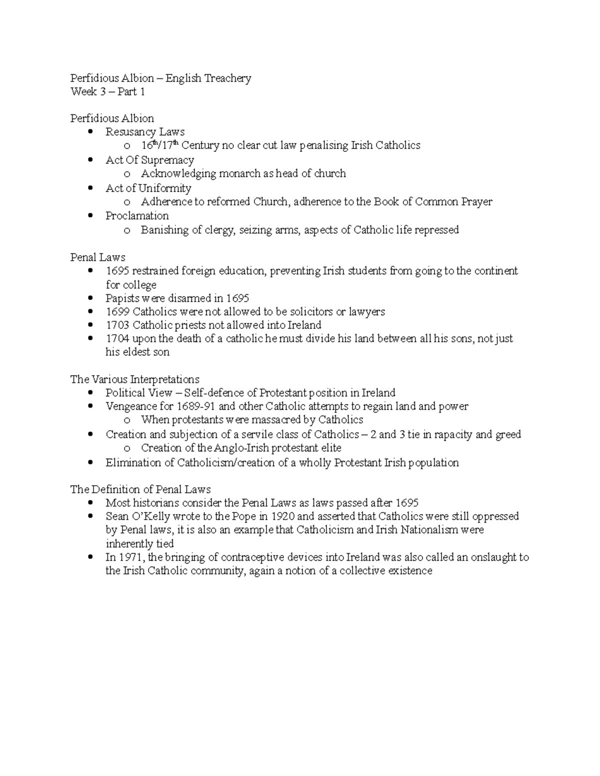 Perfidious Albion – English Treachery Notes - Perfidious Albion ...