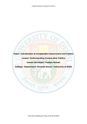 Sol Unit 1-3, gvvbB.a(hons) political science global politics sem- iv ...