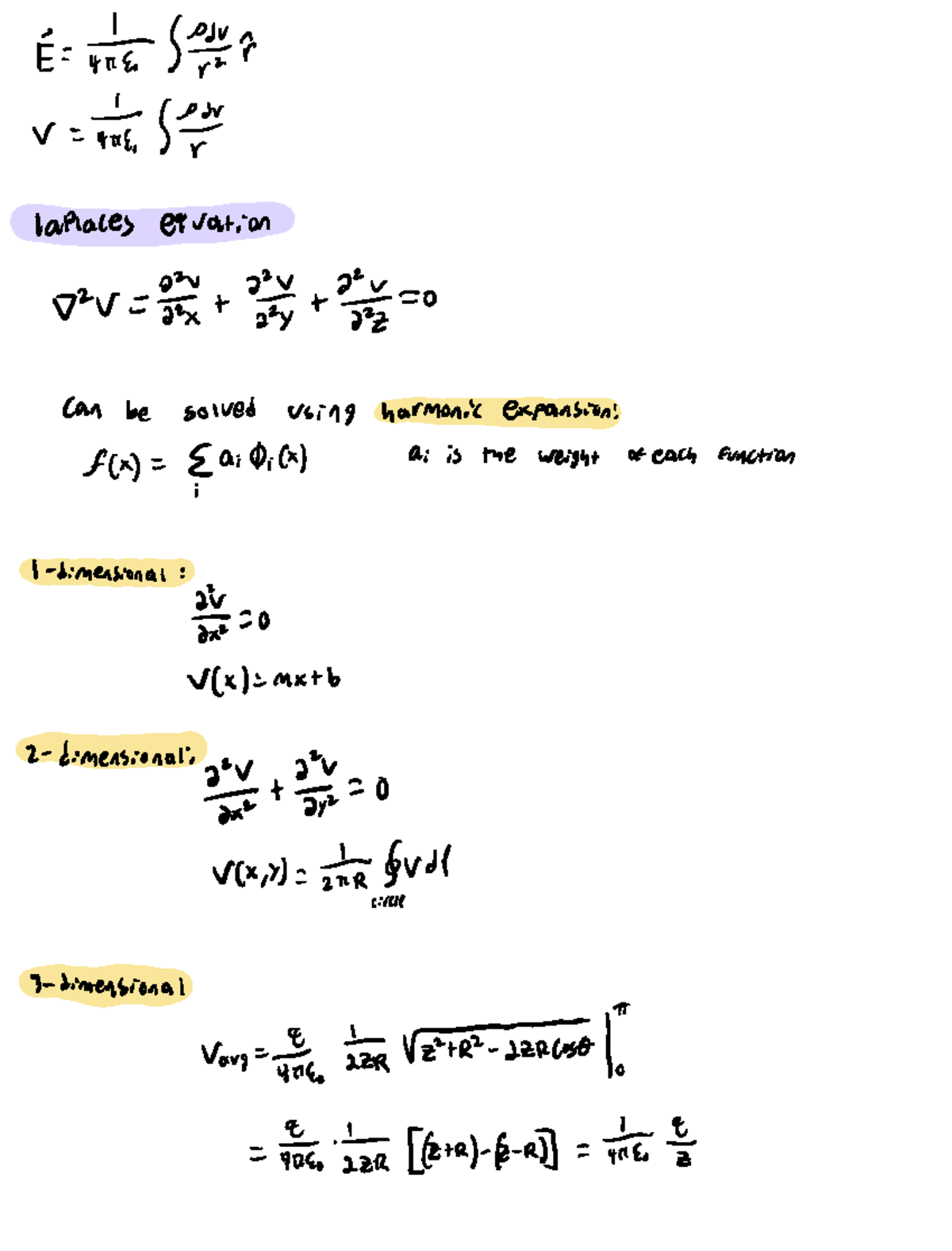 Solving electrostatic equations - E E Star V É.SE laplace elevation owe ...