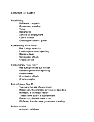 Chapter 34 Notes - Chapter 34 Notes Functions of Money Medium of ...