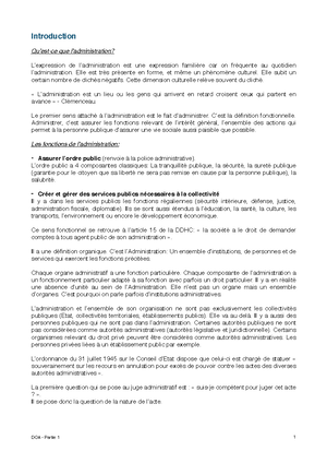 DOA - Partie 2 - Les composantes de l'organisation administrative ...