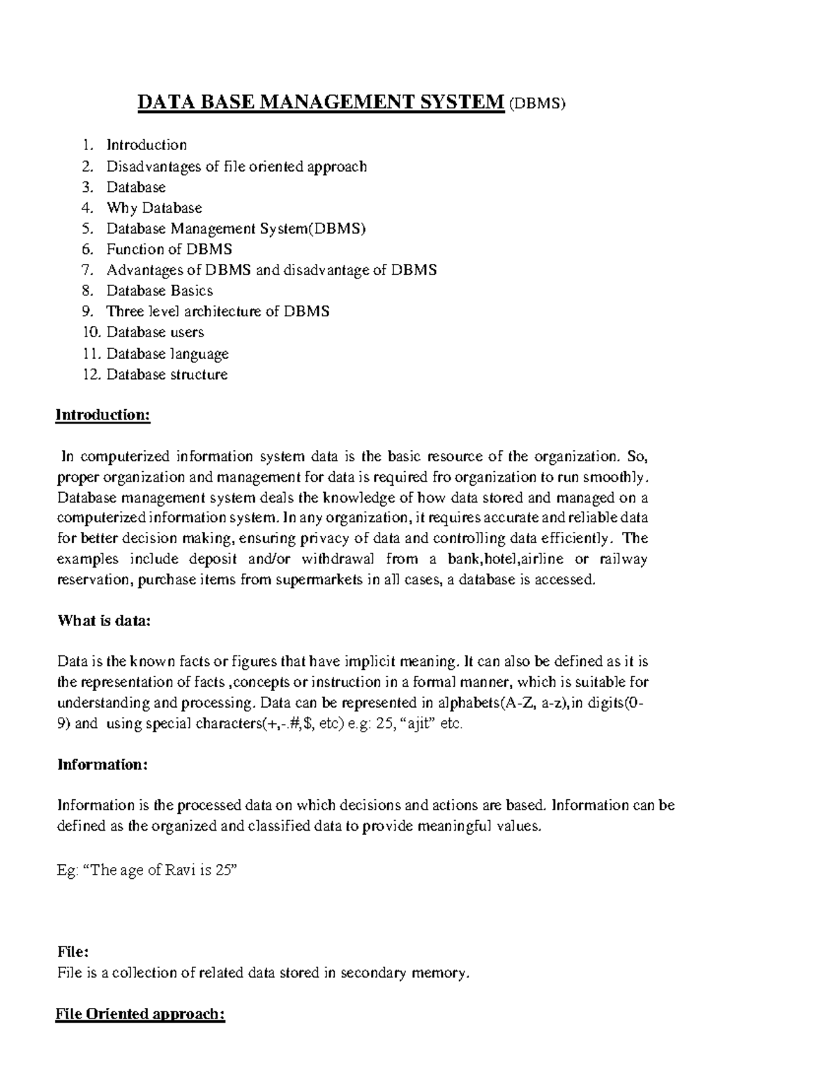 Data Base Management System DATA BASE MANAGEMENT SYSTEM DBMS data-base-management-system-data-base-management-system-dbms