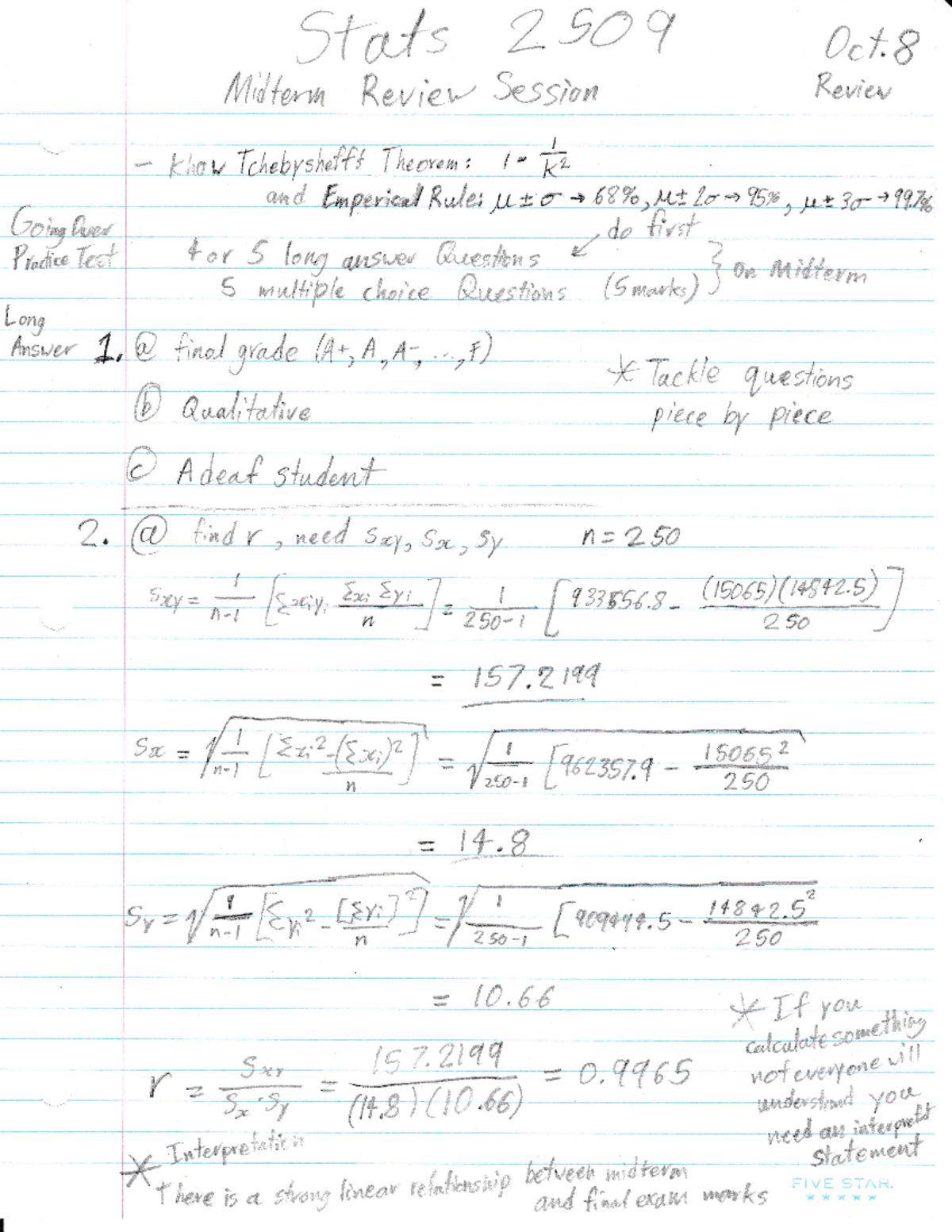 TEST1 Practice Solution - Stat 2507 - Studocu