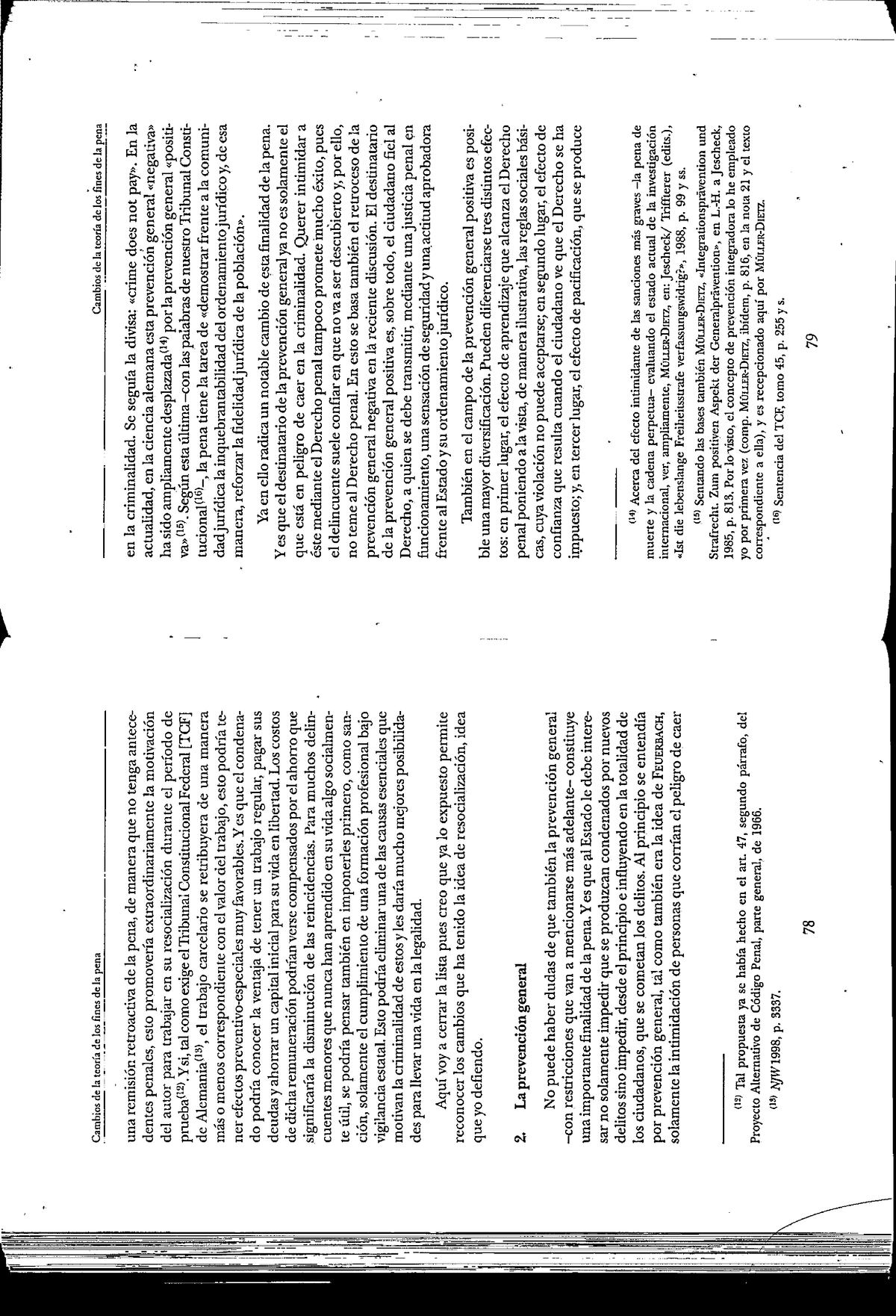 Teoria del delito II - Roxin - Cambios de la teoría de los fines de la ...