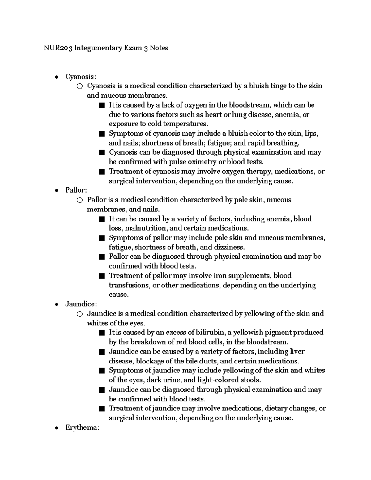 NUR203 Integumentary Exam 3 Study Guide - NUR203 Integumentary Exam 3 ...