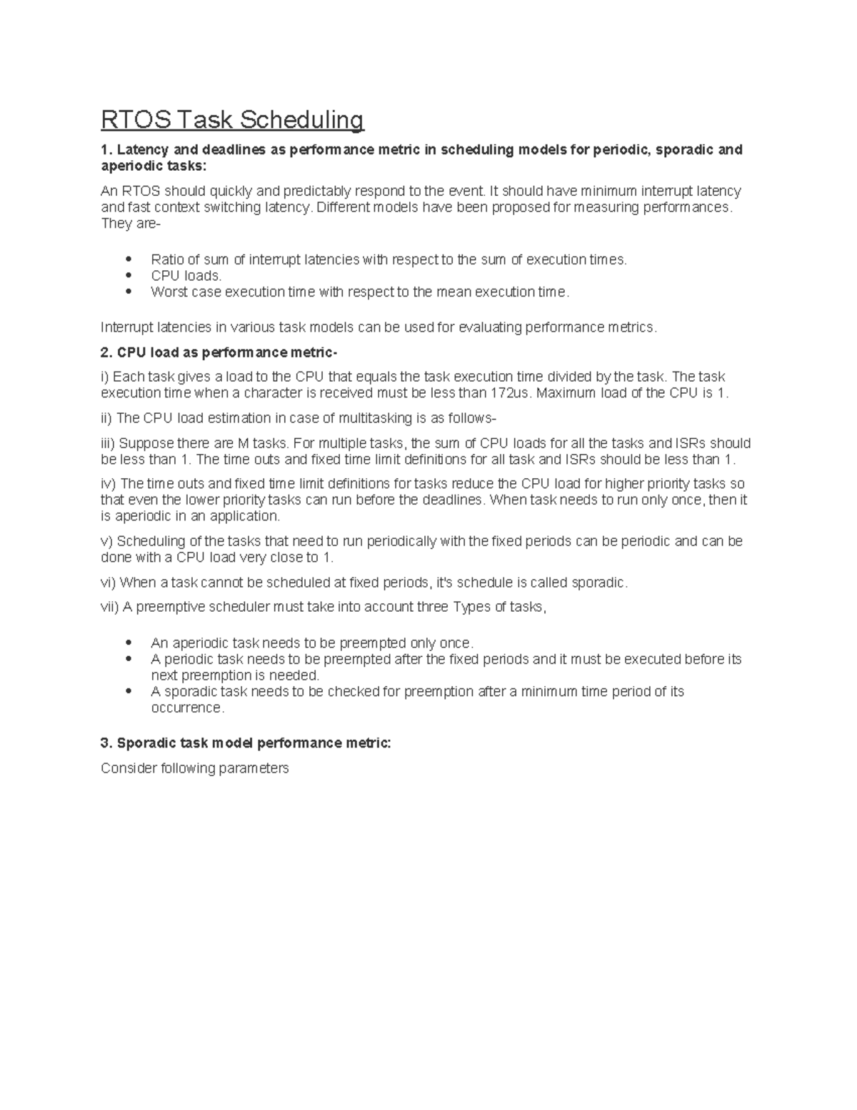 Es-unit5 - LECTURE NOTES - RTOS Task Scheduling 1. Latency and ...