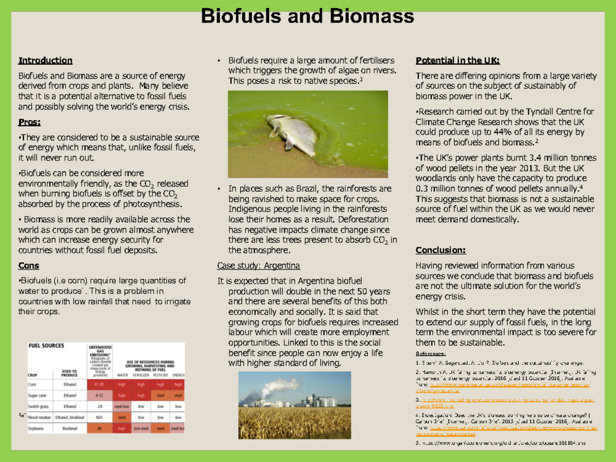 Group 1 - Biofuels & Biomass - Biofuels and Biomass Introduction ...