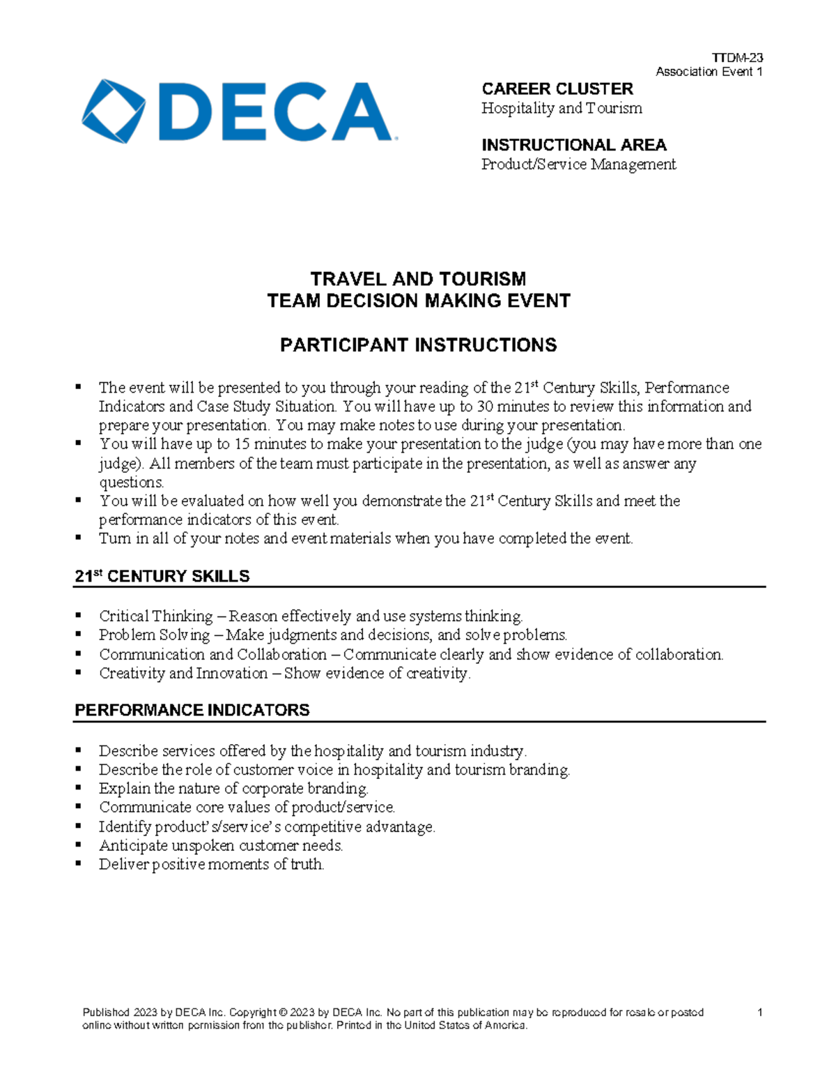 Runway Airlines - deca - Association Event 1 Published 2023 by DECA Inc ...