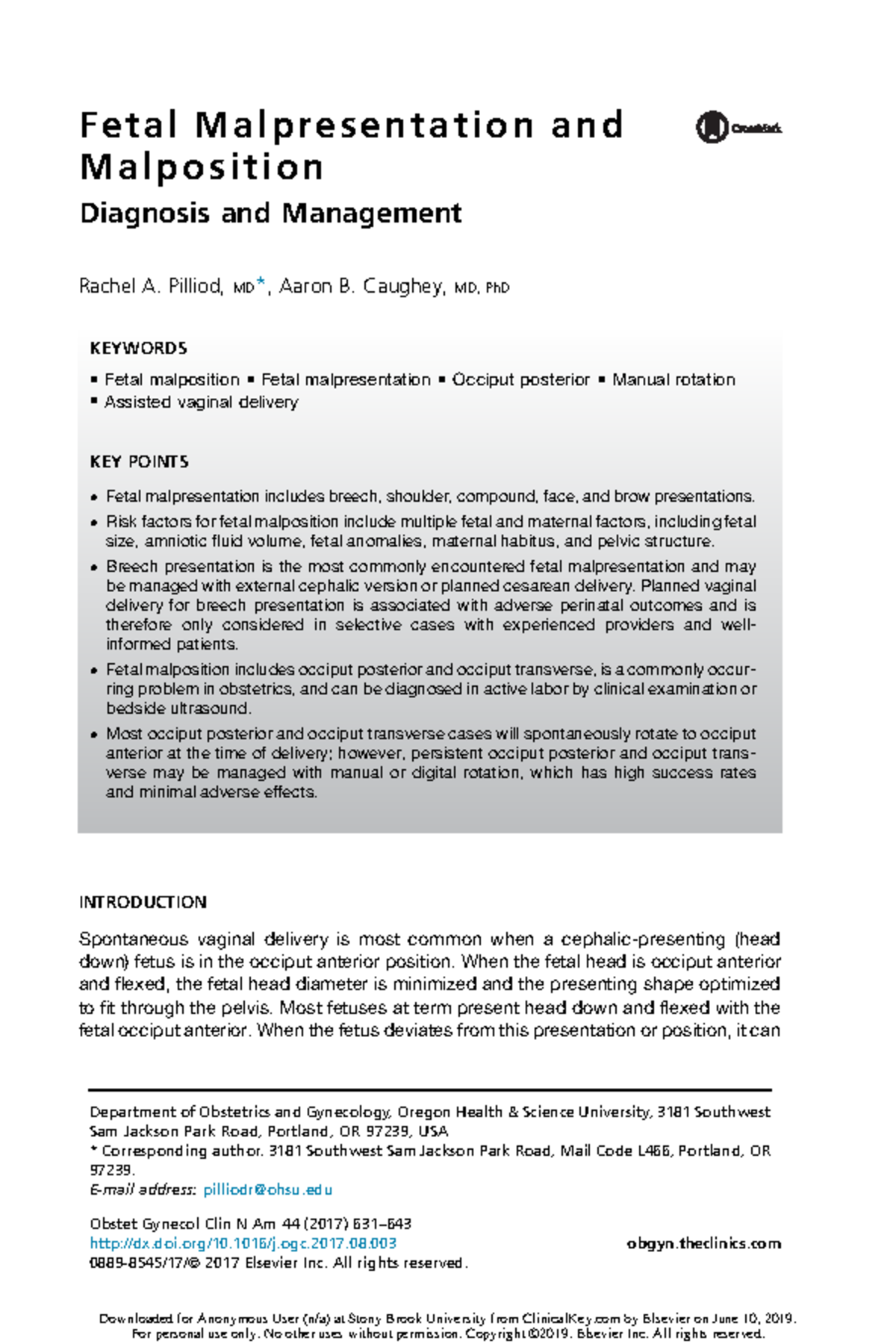 Fetal Malpresentation and Malposition - F e t a l Ma l p re s e n t a t ...