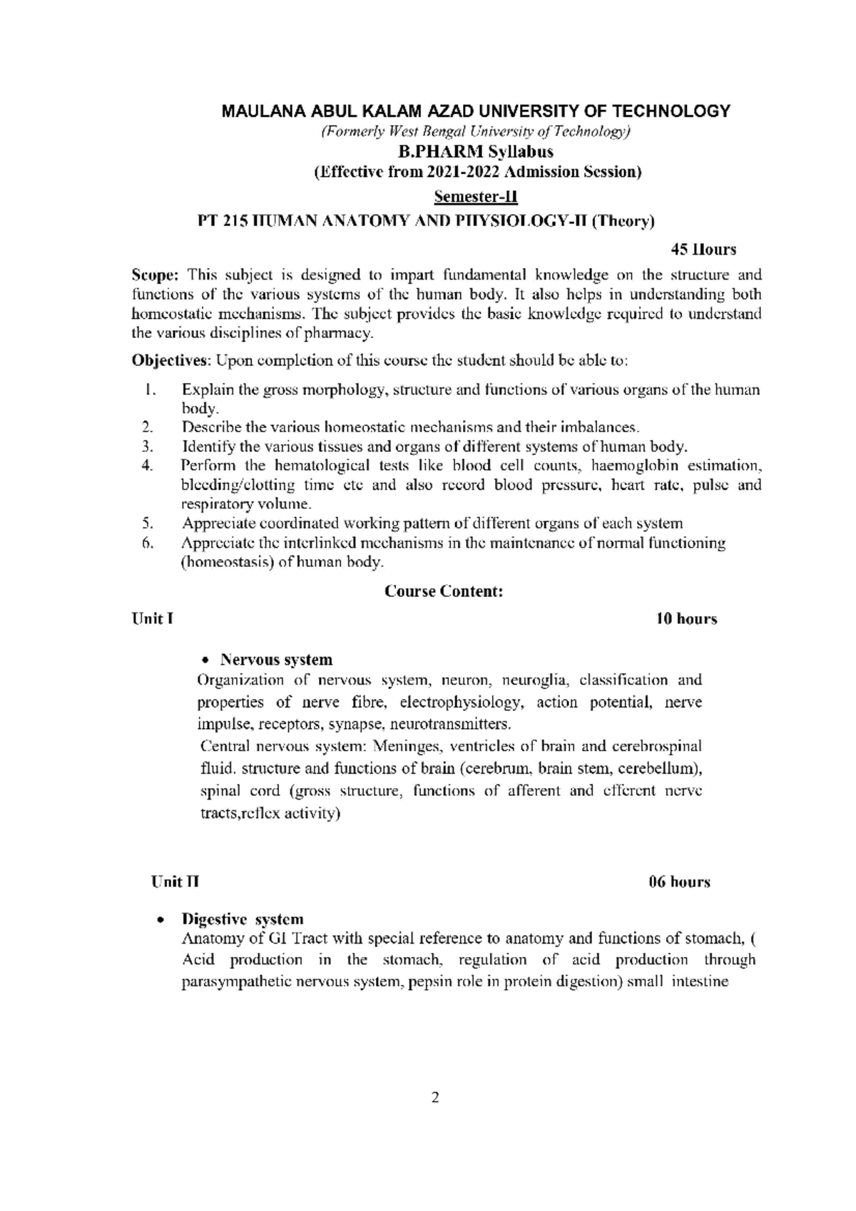 Syllabus B Pharm sem 2 - Biochemistry - Studocu