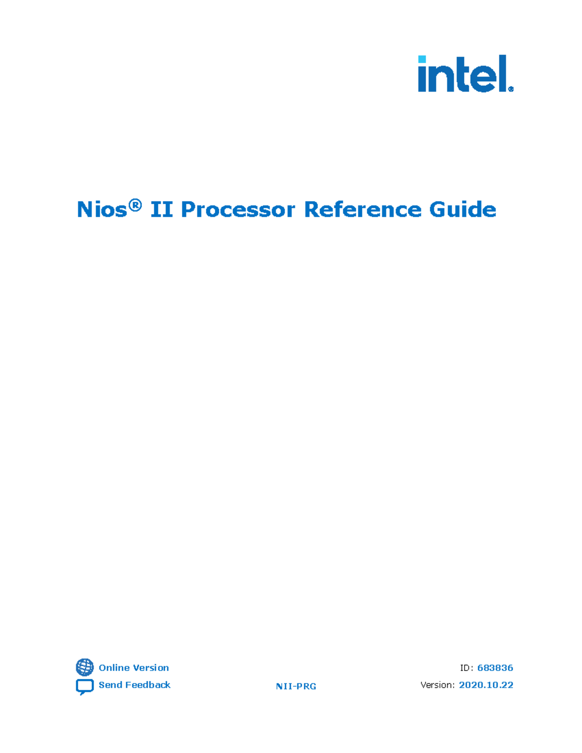 N2cpu nii5v1gen2 683836 666887 - Nios ® II Processor Reference Guide Online Version Send ...