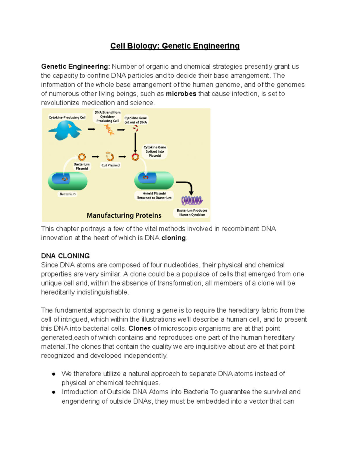 Cell Biology Genetic Engineering - Cell Biology: Genetic Engineering ...