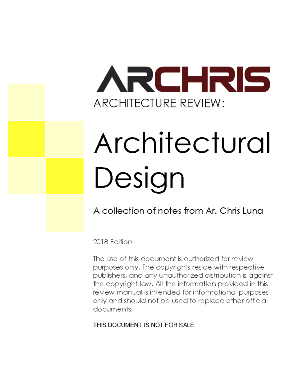 Architectural Design Reviewer - ARCHITECTURE REVIEW: Architectural ...