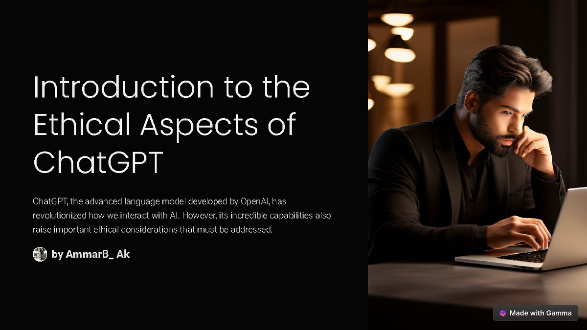 Introduction to the Ethical Aspects of Chat GPT - Introduction to the ...