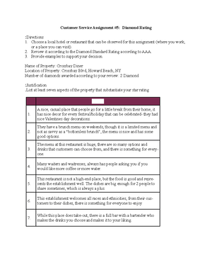 Customer Service Assignment SWOT Analysis and Vision Review - Studocu