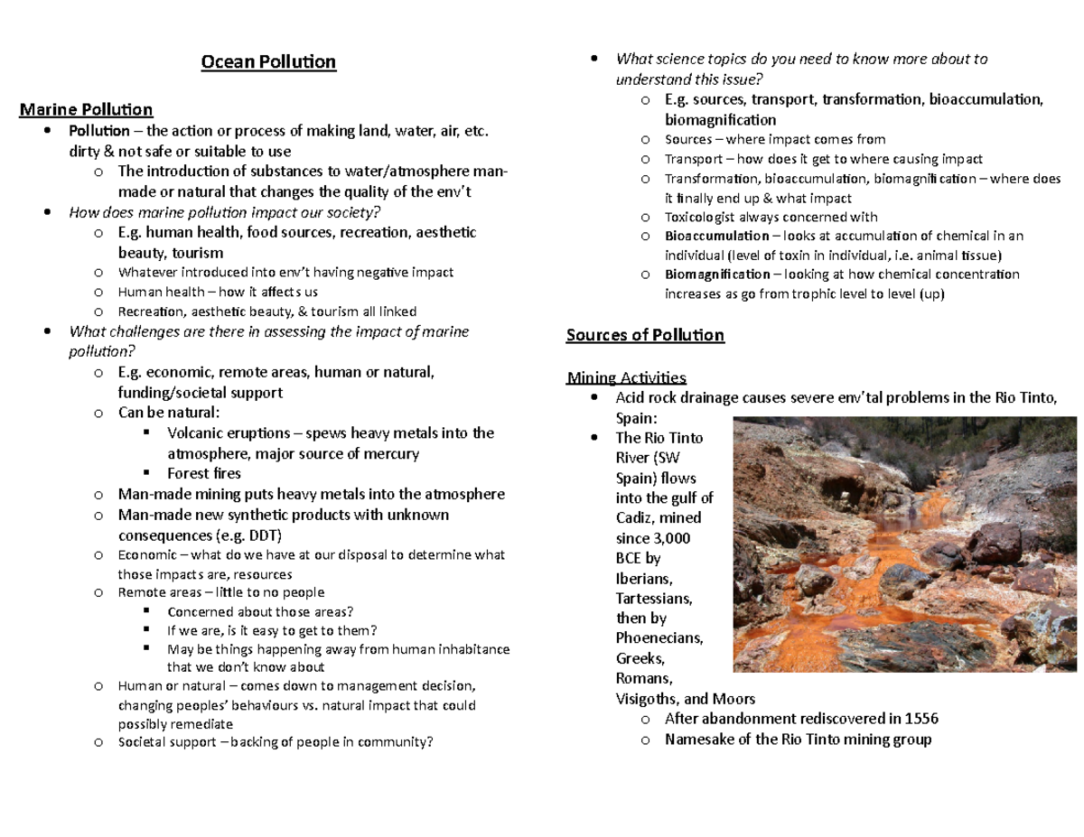 Ocean Pollution - Ocean Pollution Marine Pollution Pollution – the ...