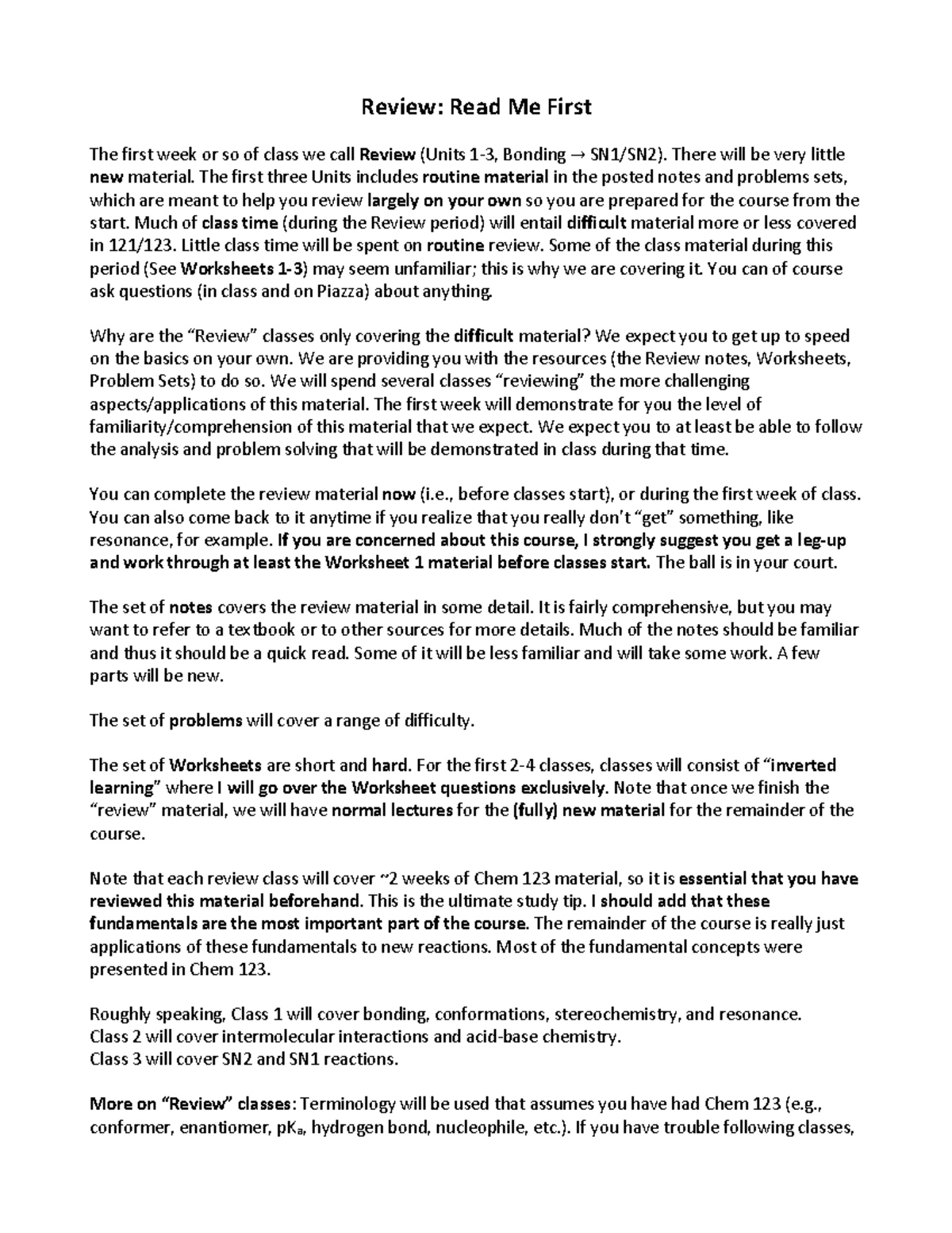 Review Package Read Me First 2023 - Review: Read Me First The first ...