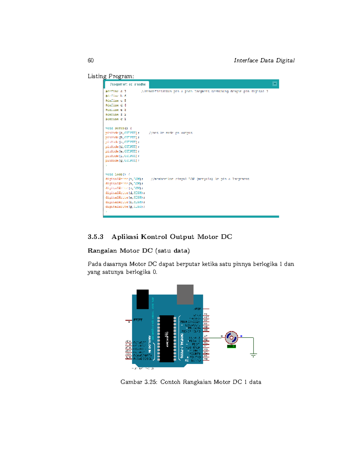 Penulisan Bahasa C AVR - 60 Interface Data Digital Listing Program: 3.5 Aplikasi Kontrol Output ...