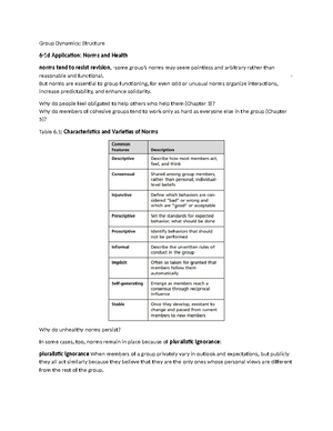 Chapter 6 Structure - group dynamics psychology - CHAPTER 6 STRUCTURE ...