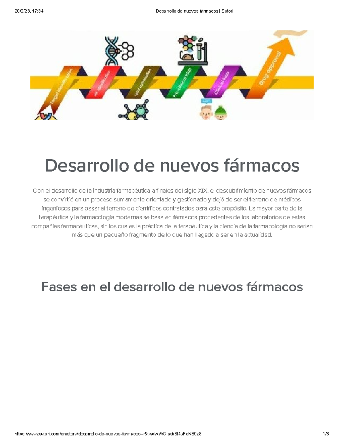 Desarrollo de nuevos fármacos Sutori - Desarrollo de nuevos fármacos Con el desarrollo de la ...