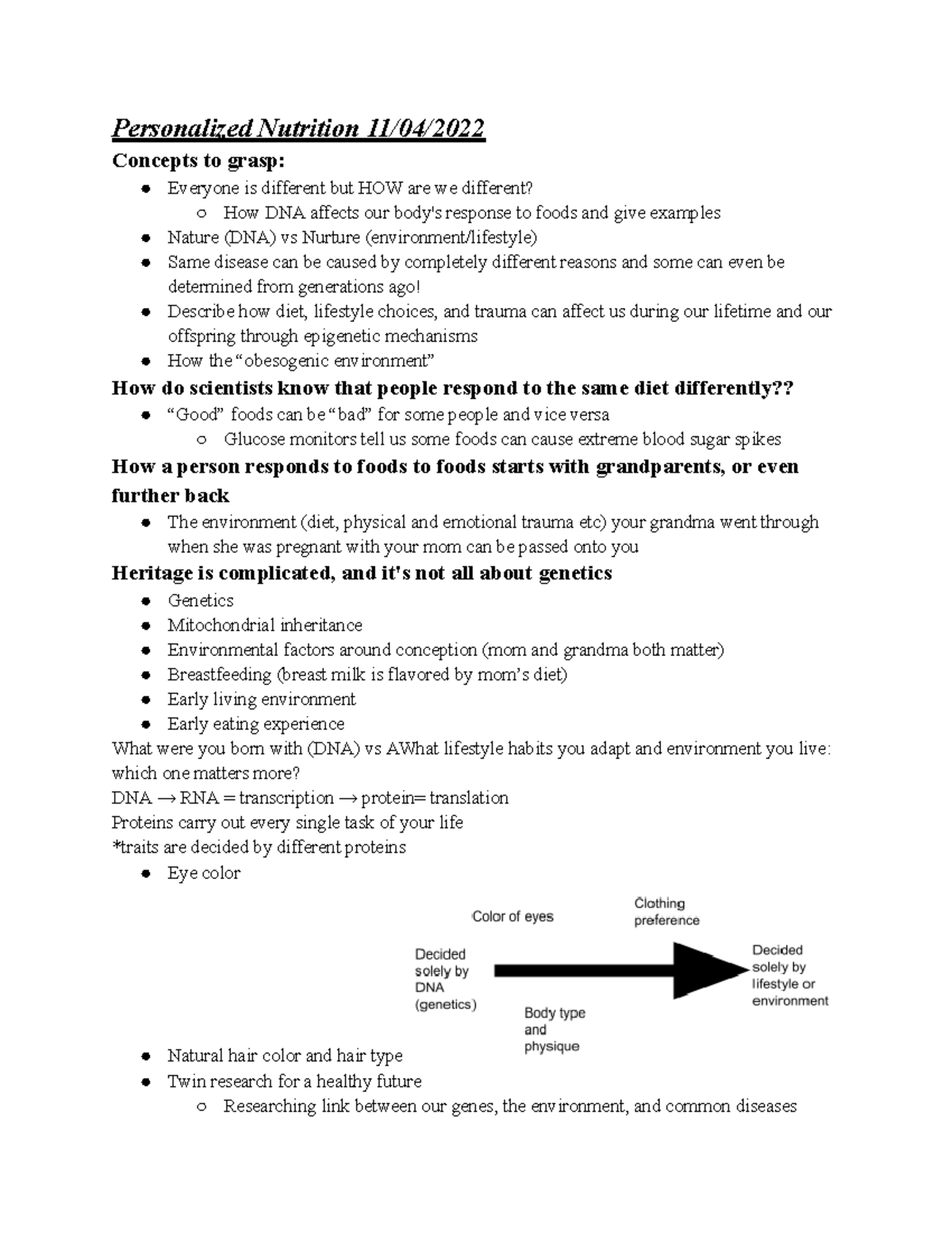 Pt 2 Nutri Sci Notes 2 Lecture Notes For First Few Lectures Of The Second Midterm