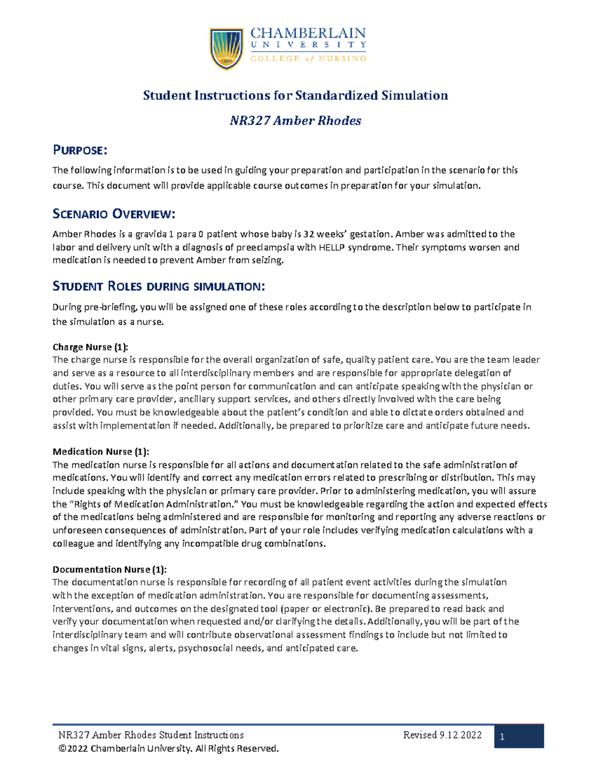 NR327 Amber Rhodes Student Instructions NOV 2022 - NR327 Amber Rhodes ...