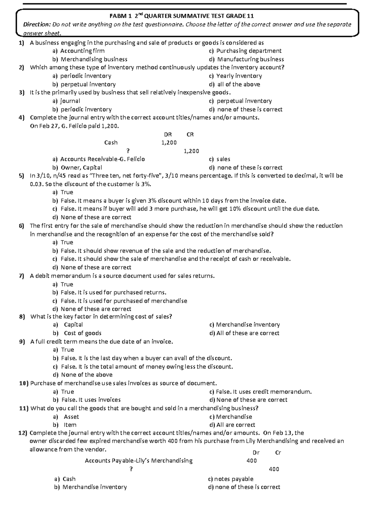 1st Summative Test In Mapeh Worksheet Riset K To 12 Araling Panlipunan