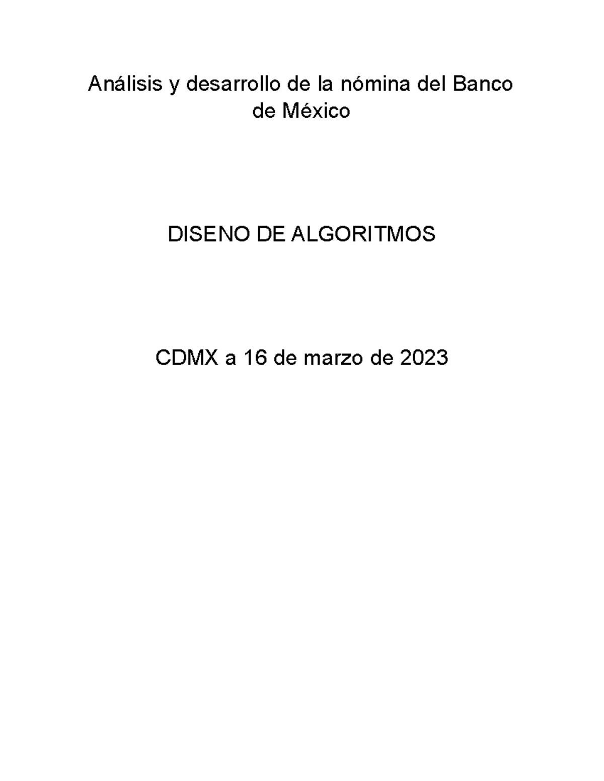 9 - dfdfdfdfdf - Análisis y desarrollo de la nómina del Banco de México ...