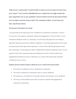 Week 7, MPH 5310 - Week 7, MPH 5310 - It is largely at the governance ...