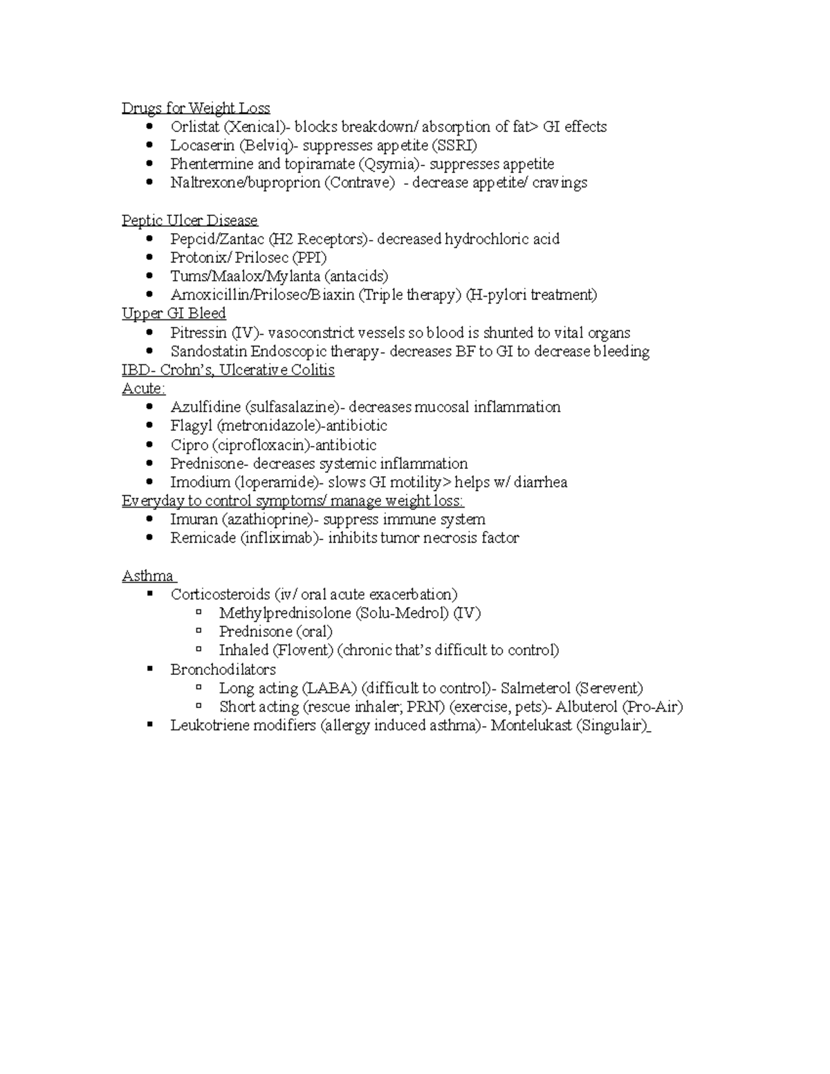 Drug List - List of pharmaceutical options with description - Drugs for ...