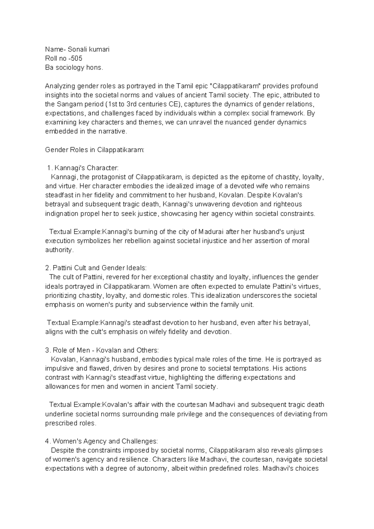 Ge project - It’s helpful - Name- Sonali kumari Roll no - Ba sociology ...