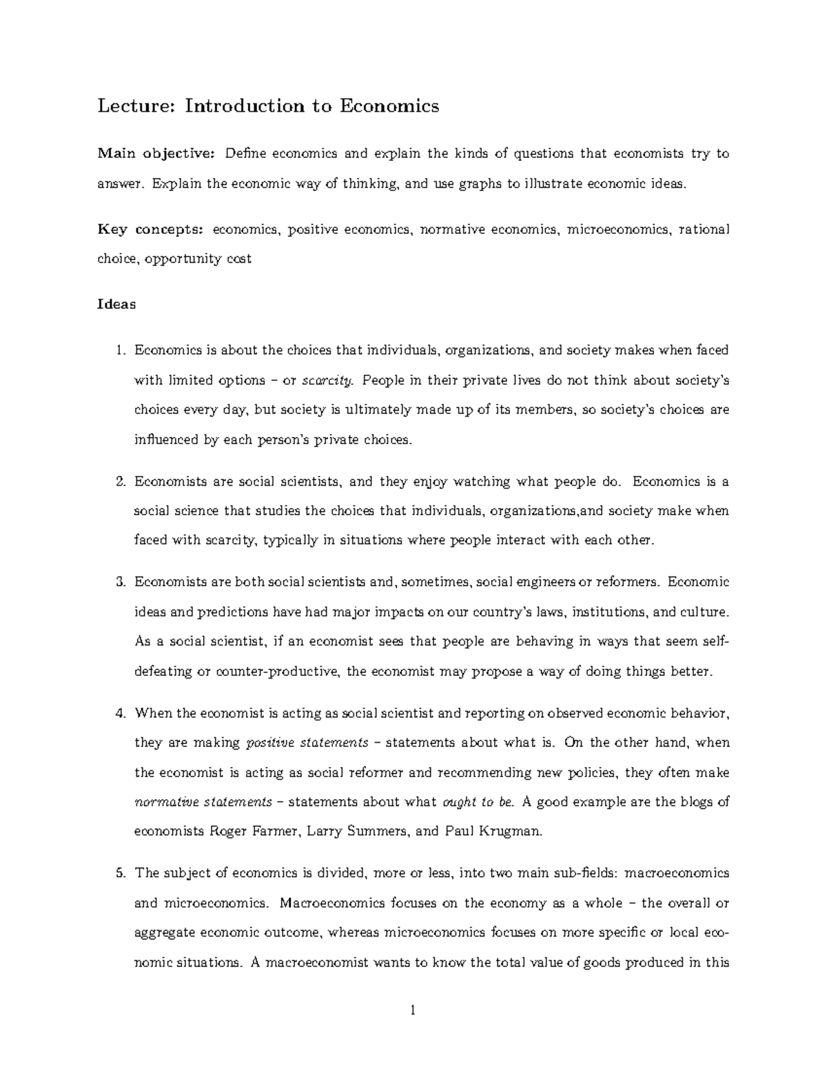 Updated Course Notes Econ 240 Fall 2022 - Lecture: Introduction to ...