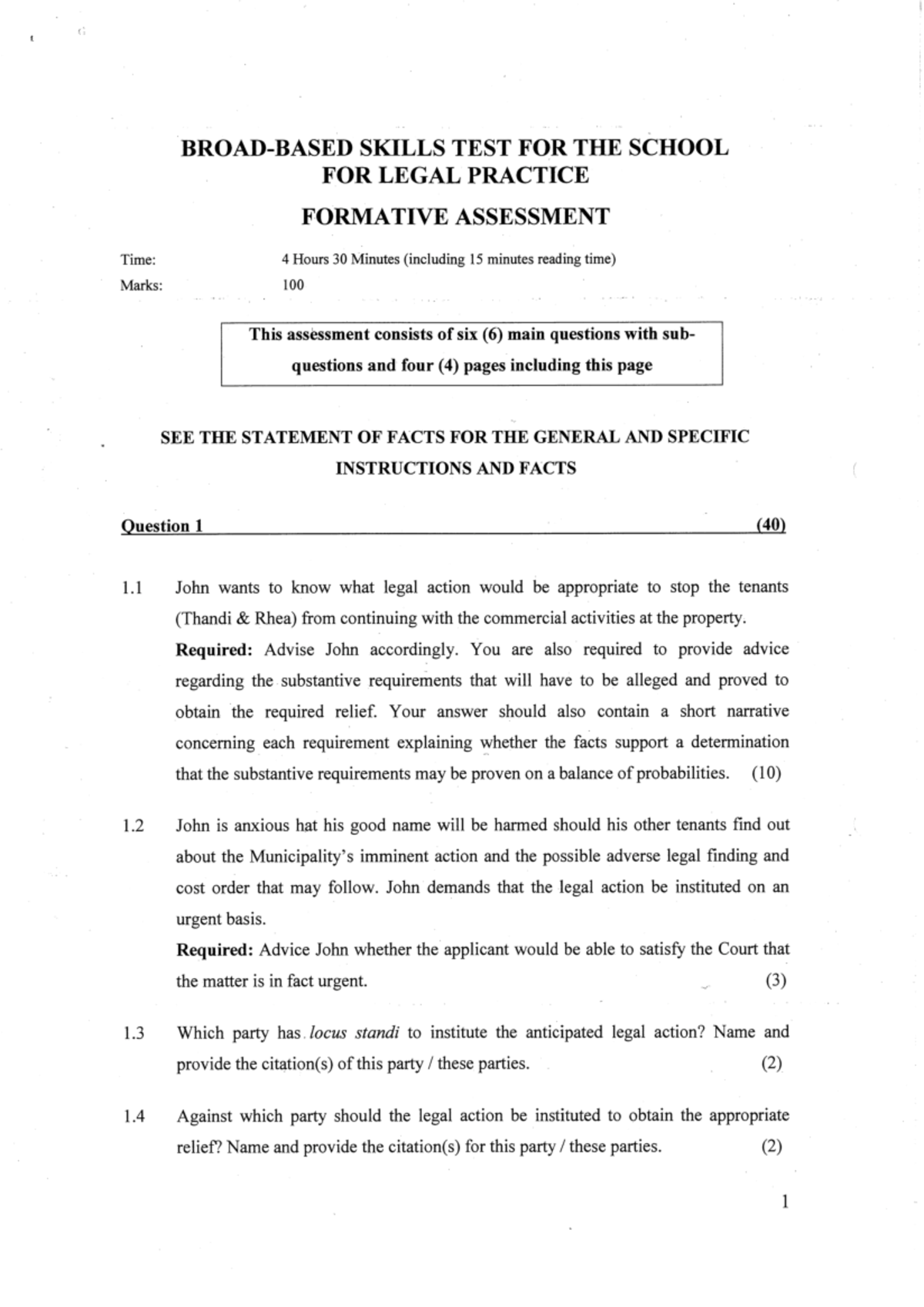 BBST Past Paper 230326 112616 - BROAD-BASED SKILLS TEST FOR THE SCHOOL ...