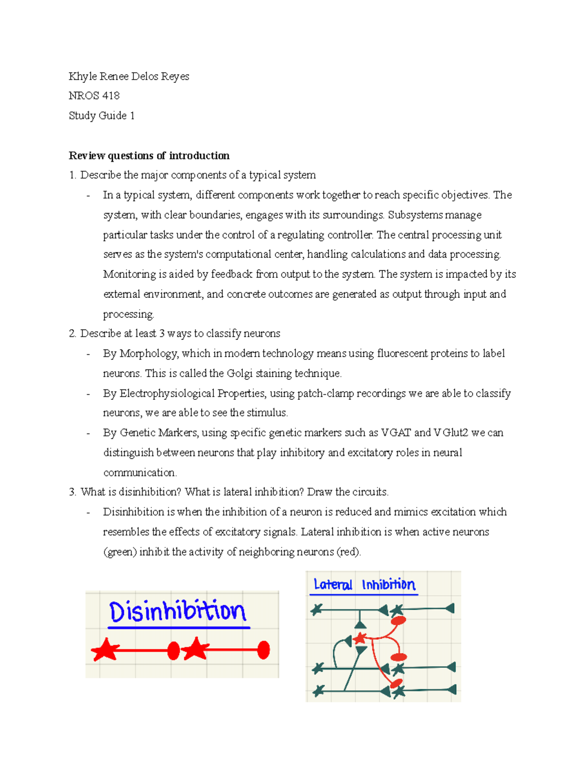 NROS 418 Study Guide 1 - n/a - Khyle Renee Delos Reyes NROS 418 Study ...